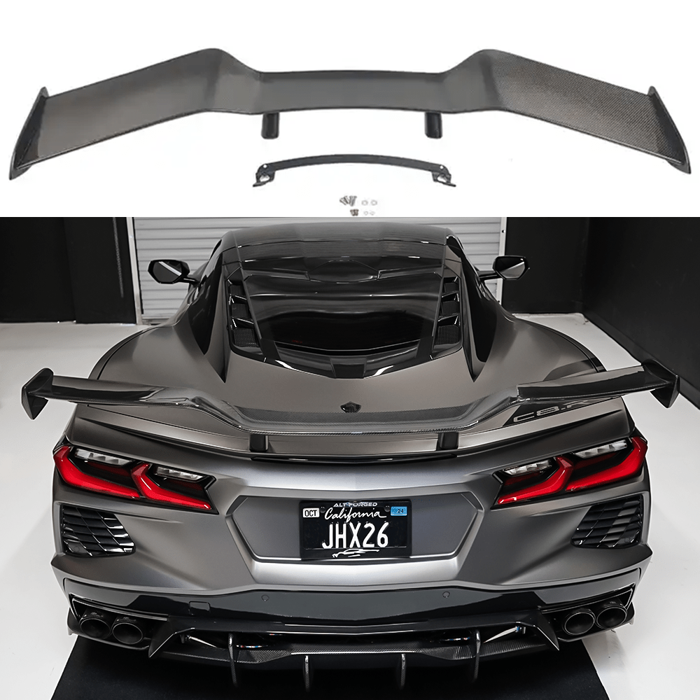 Shop Pure Perf High Wing Carbon Fiber Z06 Style for C8 Corvette Base ...